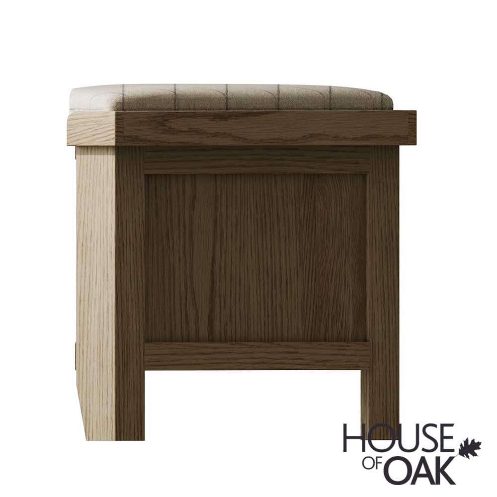 Chatsworth Oak Corner Hall Bench with Cushion, BASE ONLY | House of Oak