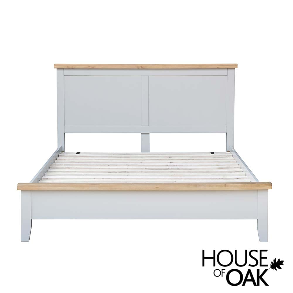 Roma Oak 4FT 6” Double Bed in Grey Painted | House of Oak