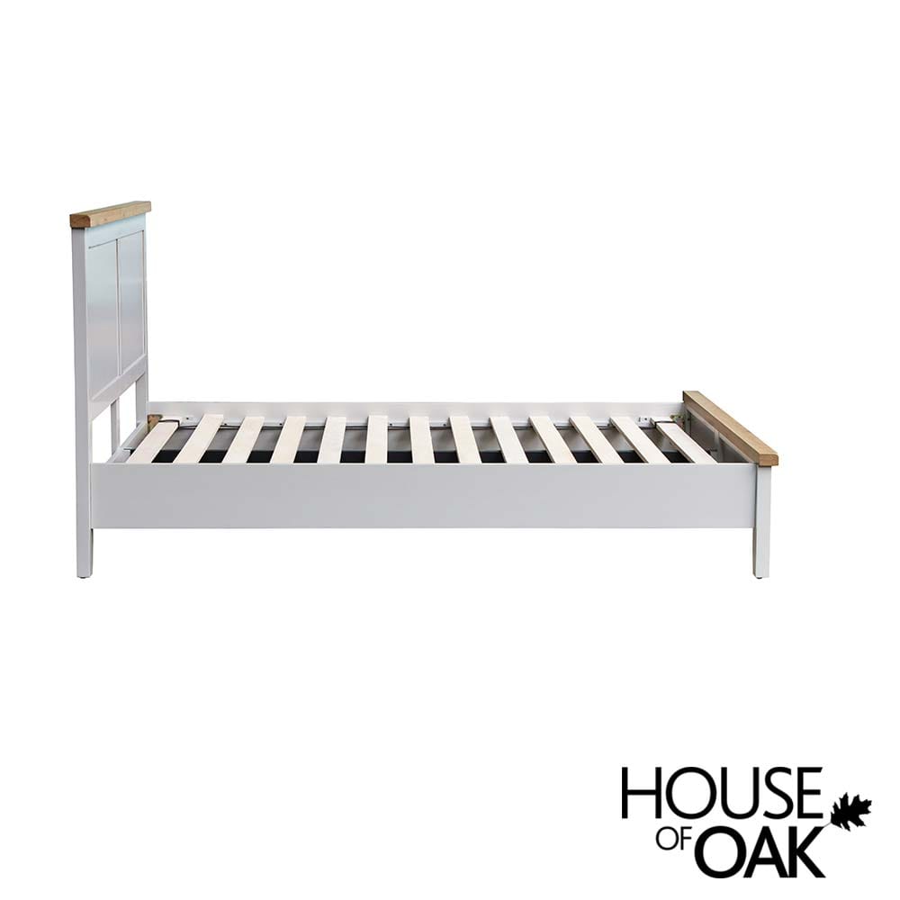 Roma Oak 4FT 6” Double Bed in Grey Painted - House of Oak