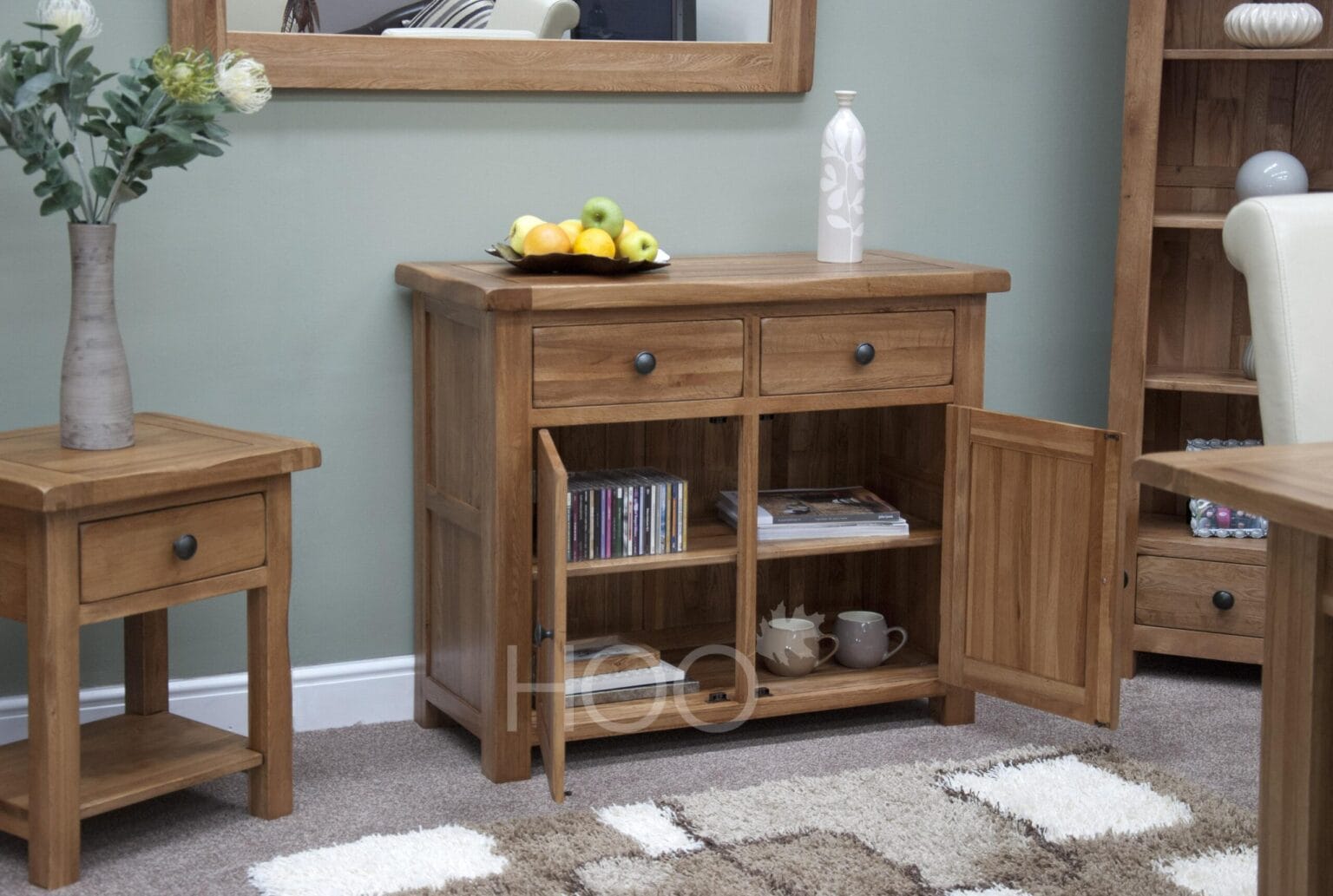 Rustic Solid Oak Small Sideboard - House of Oak